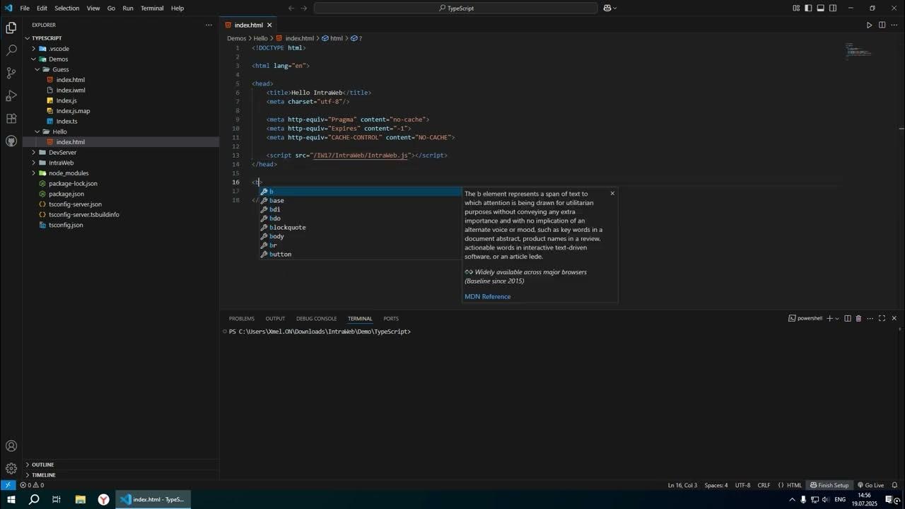 IntraWeb 17 beta. How to manually create app with TS - YouTube