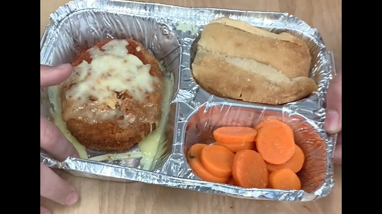 Eating Chicken Parmesan School Lunch - YouTube