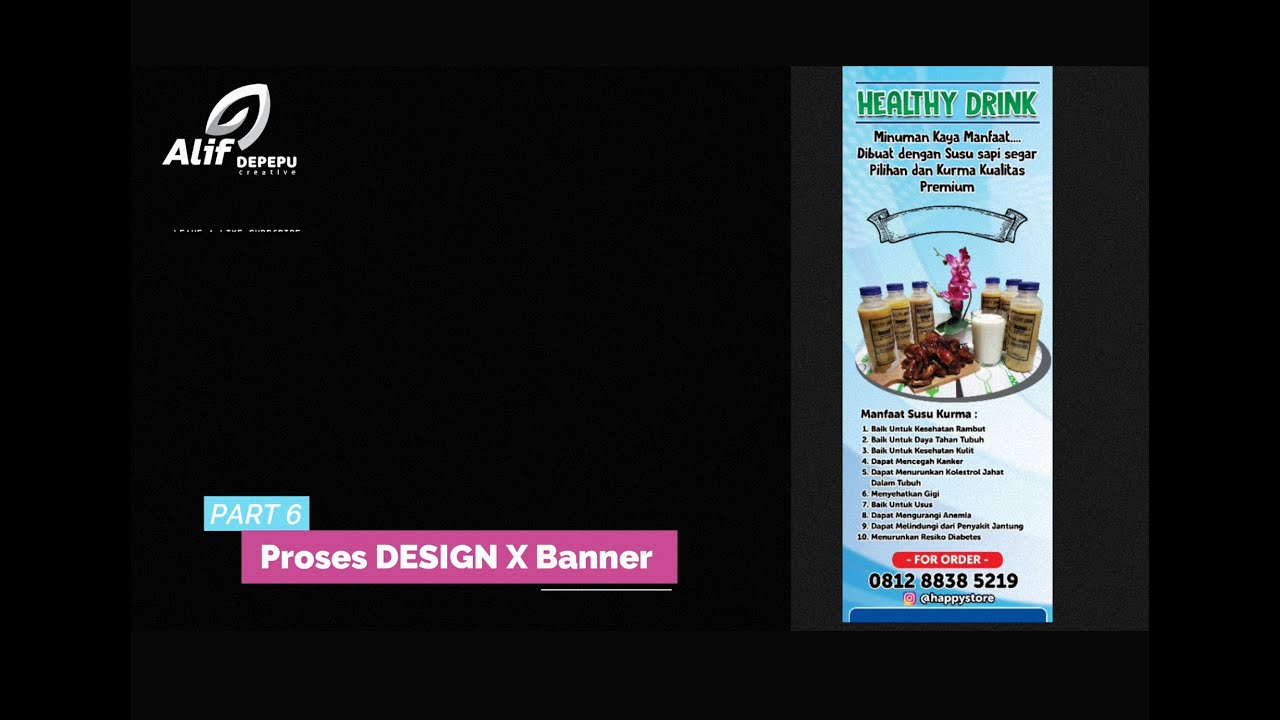 Design Part 6 | Proses DESIGN X Banner | SUSU KURMA - YouTube