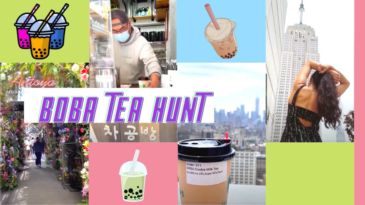 Bubble/boba tea hunt with me in Koreatown, Manhattan - YouTube