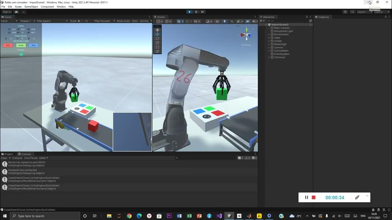 Robotic-arm-simulator part 3 - YouTube