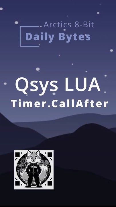 QSC Qsys LUA Timer.CallAfter - YouTube