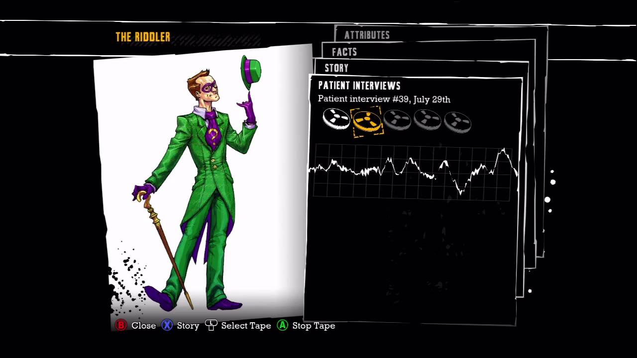Batman Arkham Asylum - The Riddler Patient Interview #39 - YouTube