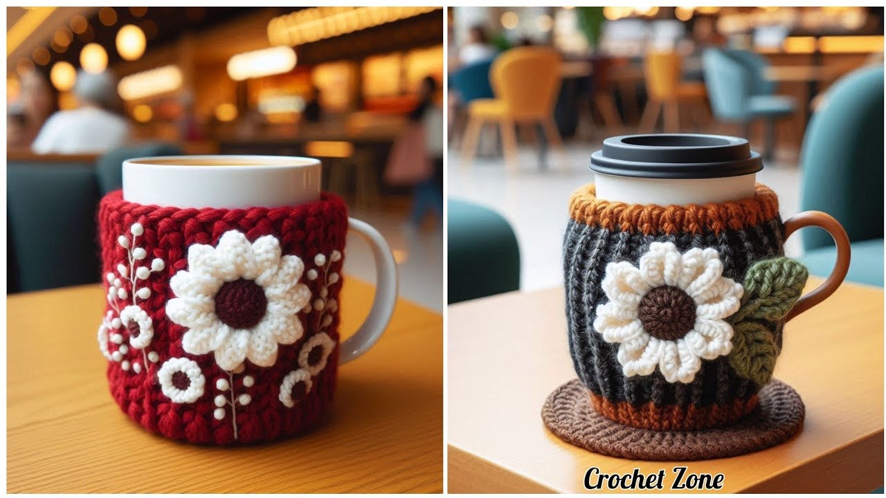 Cozy Crochet Coffee Mug Covers: Top Design Inspirations. Crochet Coffee ...