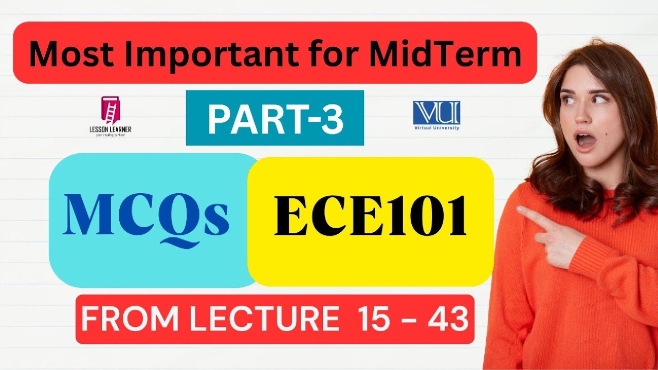 ECE 101 Midterm MCQs Part 3 | Most Important Questions from Lecture 15 ...