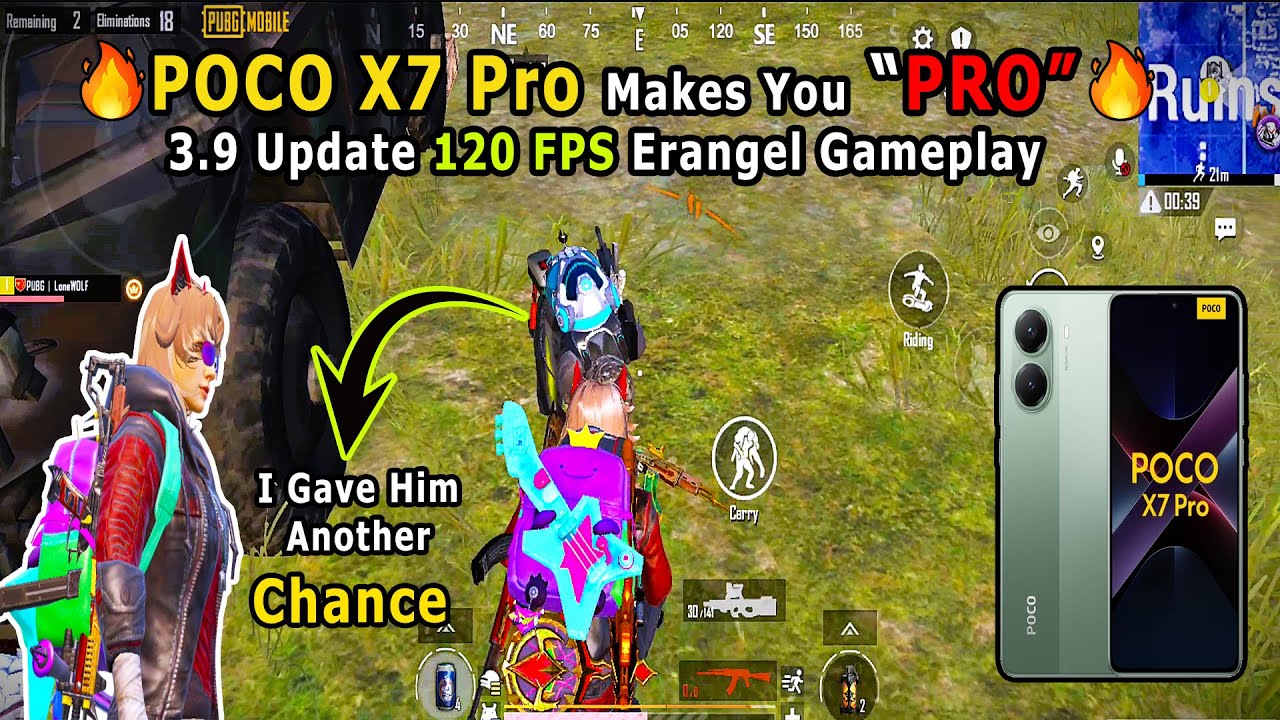 POCO X7 Pro PUBG Mobile BGMI 120 Fps 3.9 Transformers Erangel Gameplay ...