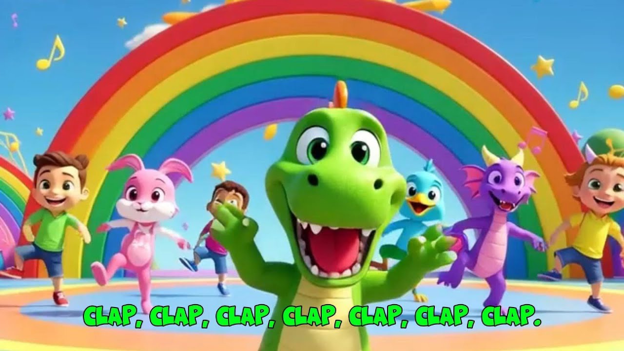Action Songs for kids Clap & Stomp Fun | The Happy Roadster TV - YouTube