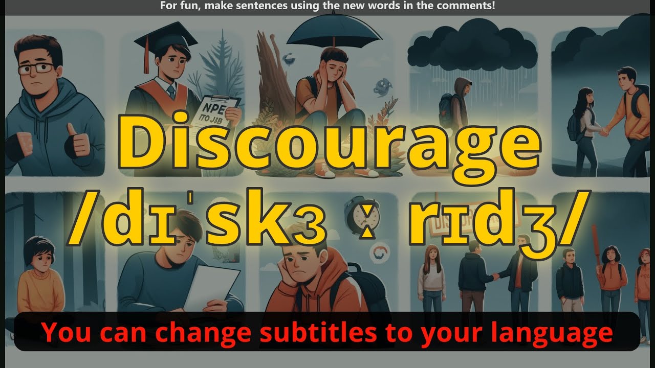 Discourage meaning with 5 examples - YouTube