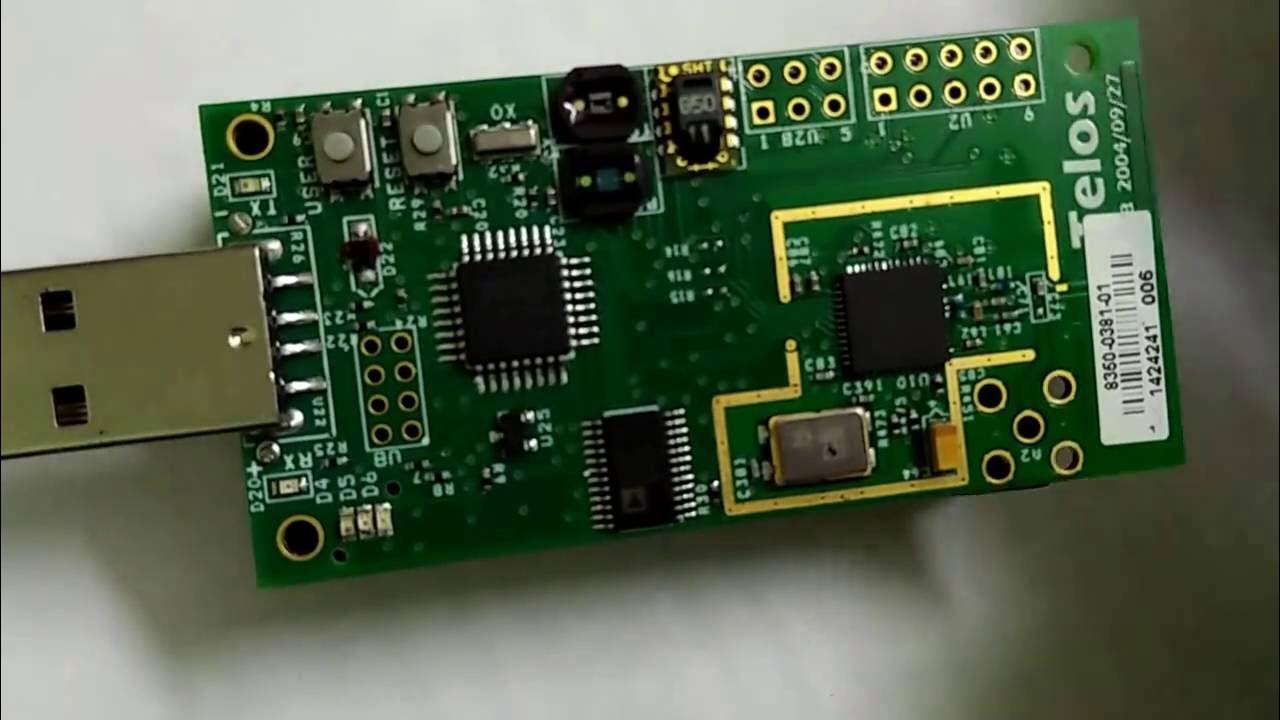 Wireless sensor networks lab: TelosB mote Hardware description - YouTube