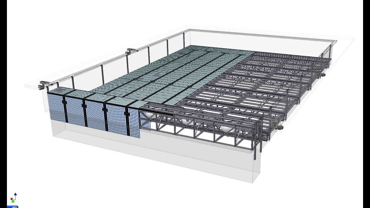 Aqualevel® Moveable floor, wide with boom - YouTube