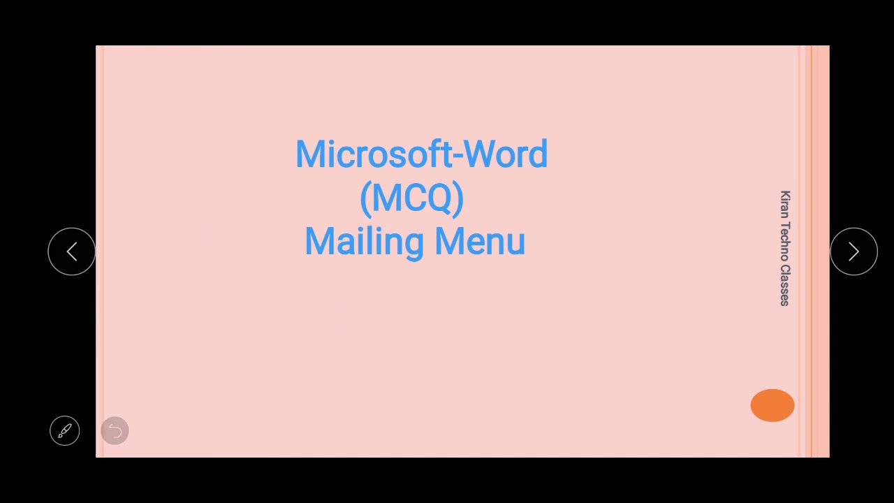 MS Word :MCQ Mailing Menu - YouTube