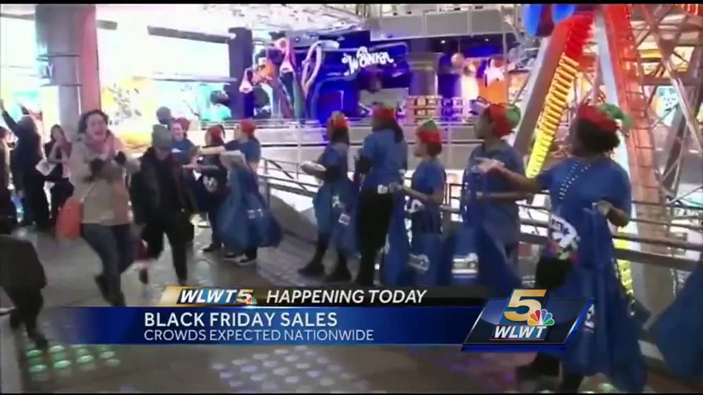 Shopping centers open doors to meet Black Friday rush - YouTube