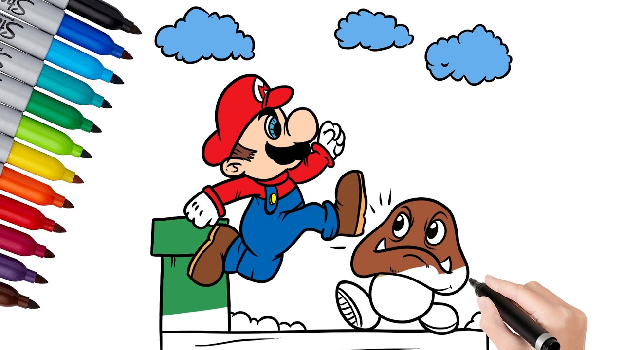 How To Draw Mario Bros Game -🌟 Super Mario Bros The Game - YouTube