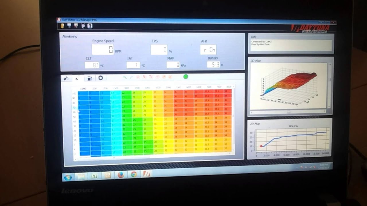 How to set Ignition map on PRO-ECU Daytona - YouTube