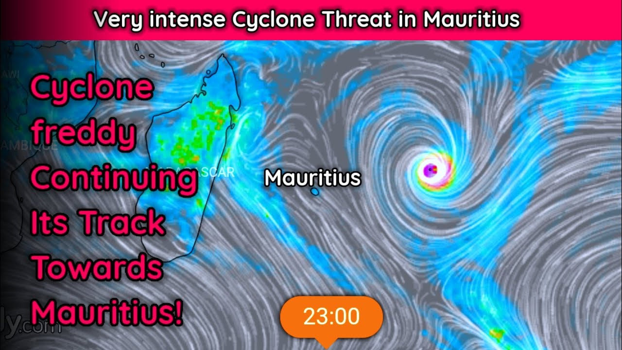 Very Intense Cyclone Threat in Mauritius | Cyclone Dingani et Freddy ...