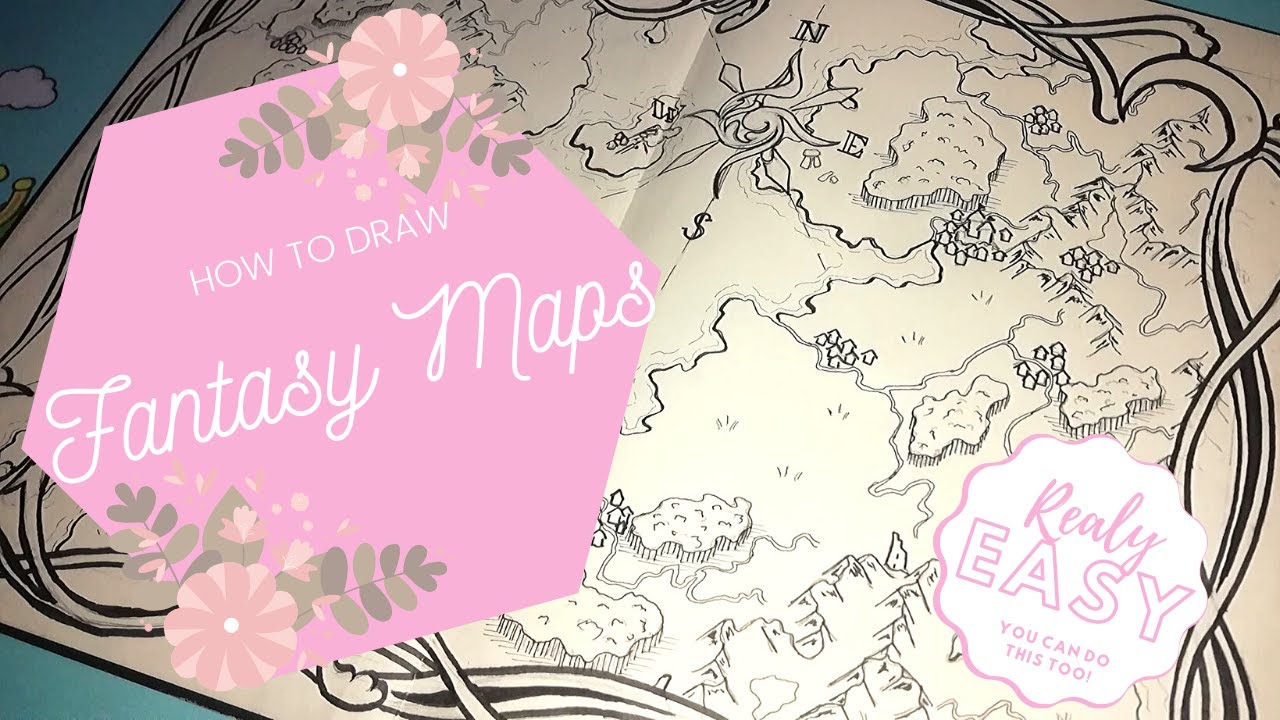 How to draw fantasy maps - Easy doodling method - YouTube