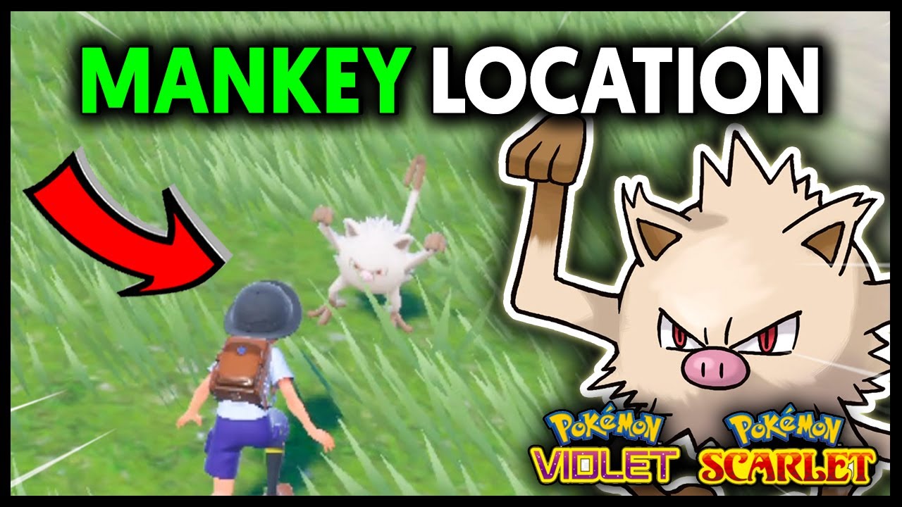 WHERE TO FIND MANKEY ON POKEMON SCARLET AND VIOLET - YouTube