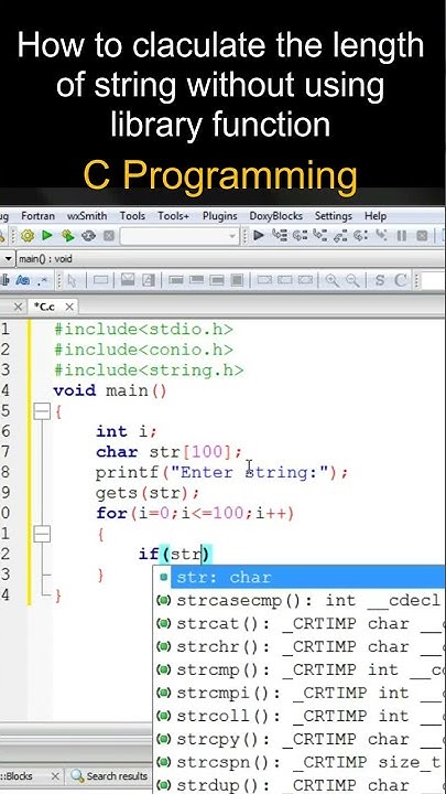 How to Calculate the length of string without using library function #shorts #programming #reels ...