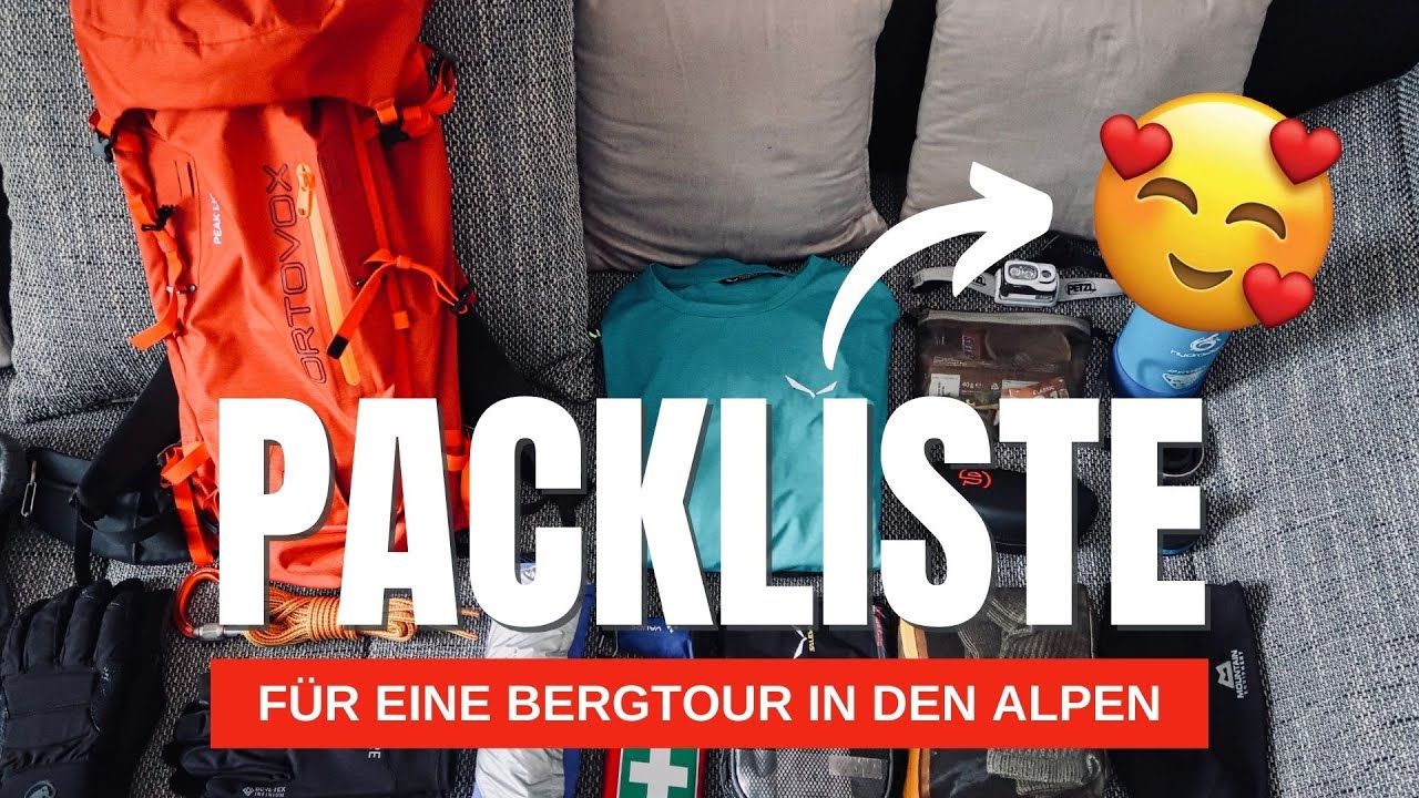 Packliste für eine Bergtour // Rucksack packen für eine Tagestour ...
