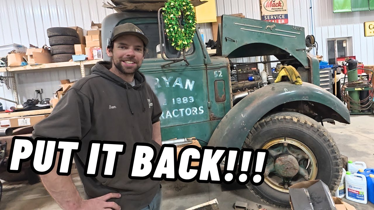 Back on the Mini Mack | Putting the A40 back on its wheels | 1953 Mack ...