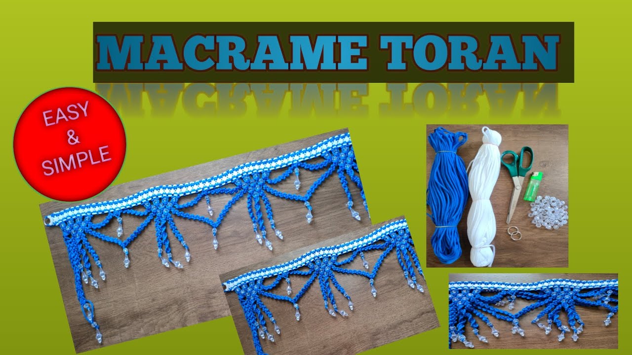 Simple Macrame Toran, DIY Macrame Toran, How to make macrame Toran ...