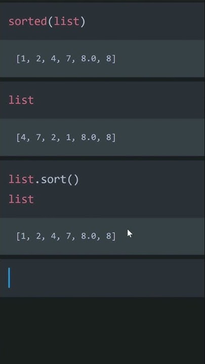 Python: Sorting a List #Shorts - YouTube