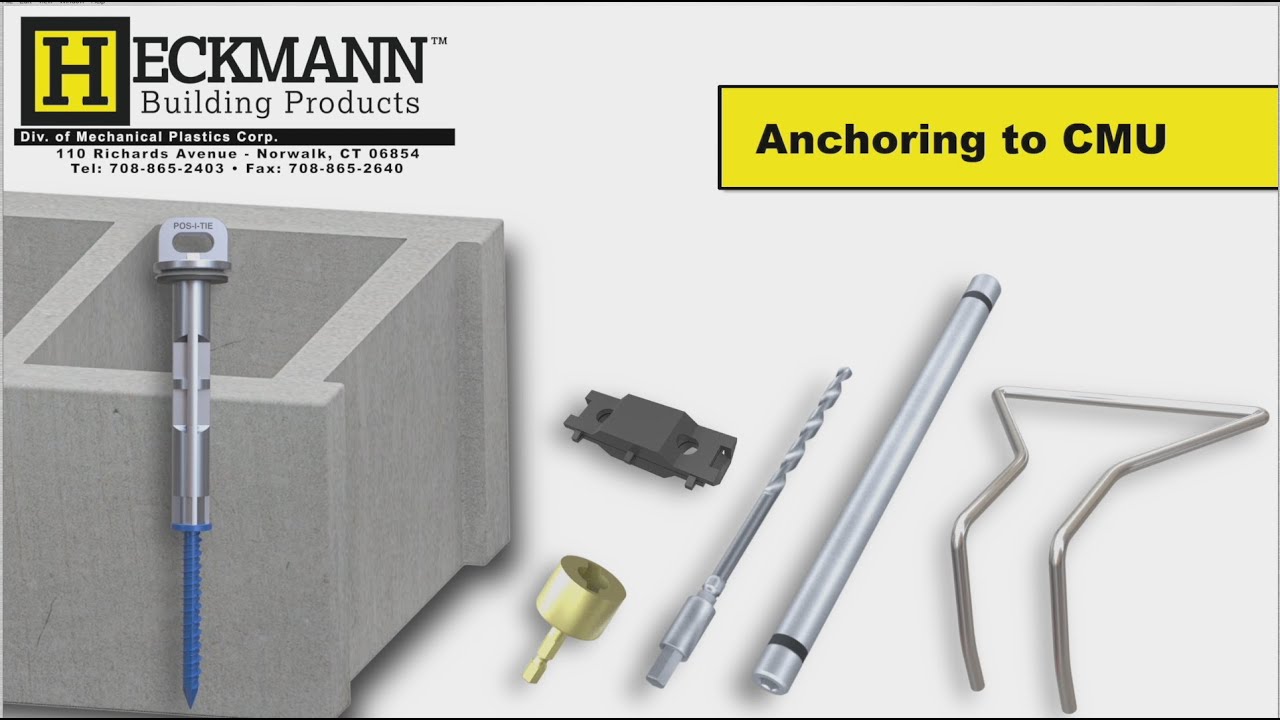 Pos-I-Tie anchoring to CMU/Concrete with Sleeve Tool Accessory - YouTube