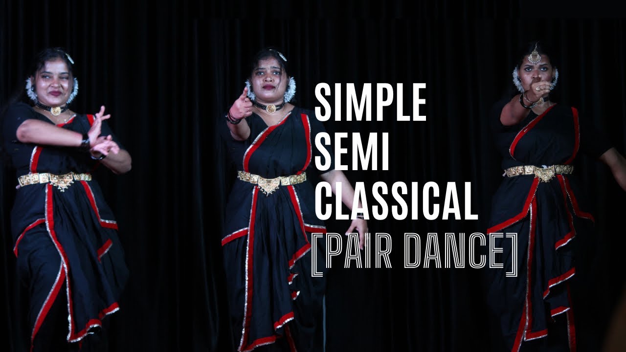 Semi classical pair dance | college day | fine arts - YouTube