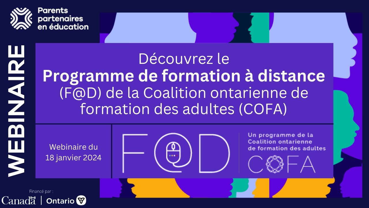 Webinaire Présentation du Programme de formation à distance de la COFA ...