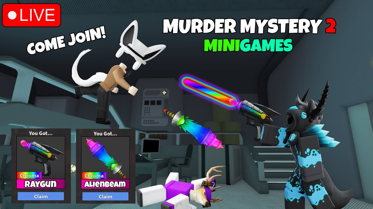 🔴LIVE🔴HALLOWEEN EVENT! MINIGAMES CHROMA ALIEN SET MM2 WITH VIEWERS ...