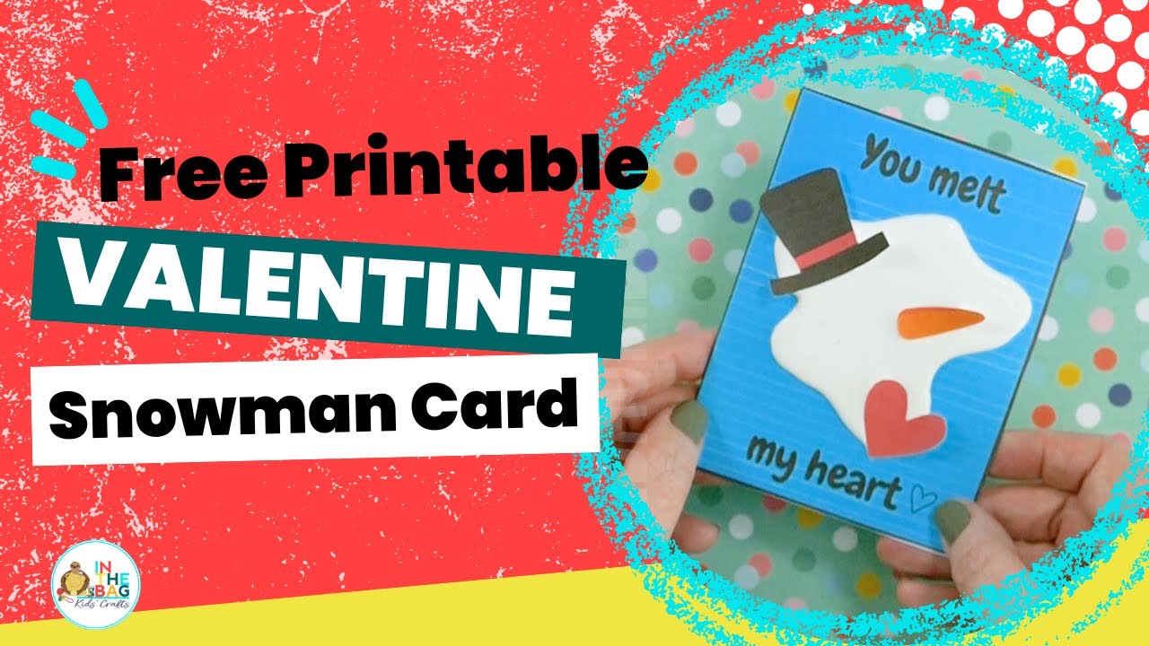 "You Melt My Heart" Melting Snowman Valentine's Day Card - YouTube