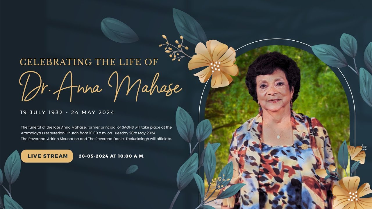 Celebrating the Life of Dr. Anna Mahase | Funeral Service - YouTube