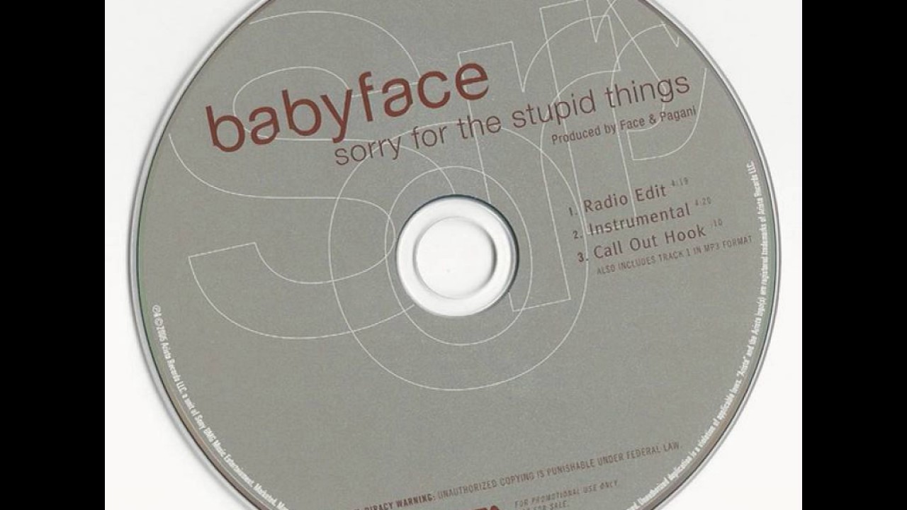 Babyface - Sorry For The Stupid Things (Instrumental) - YouTube