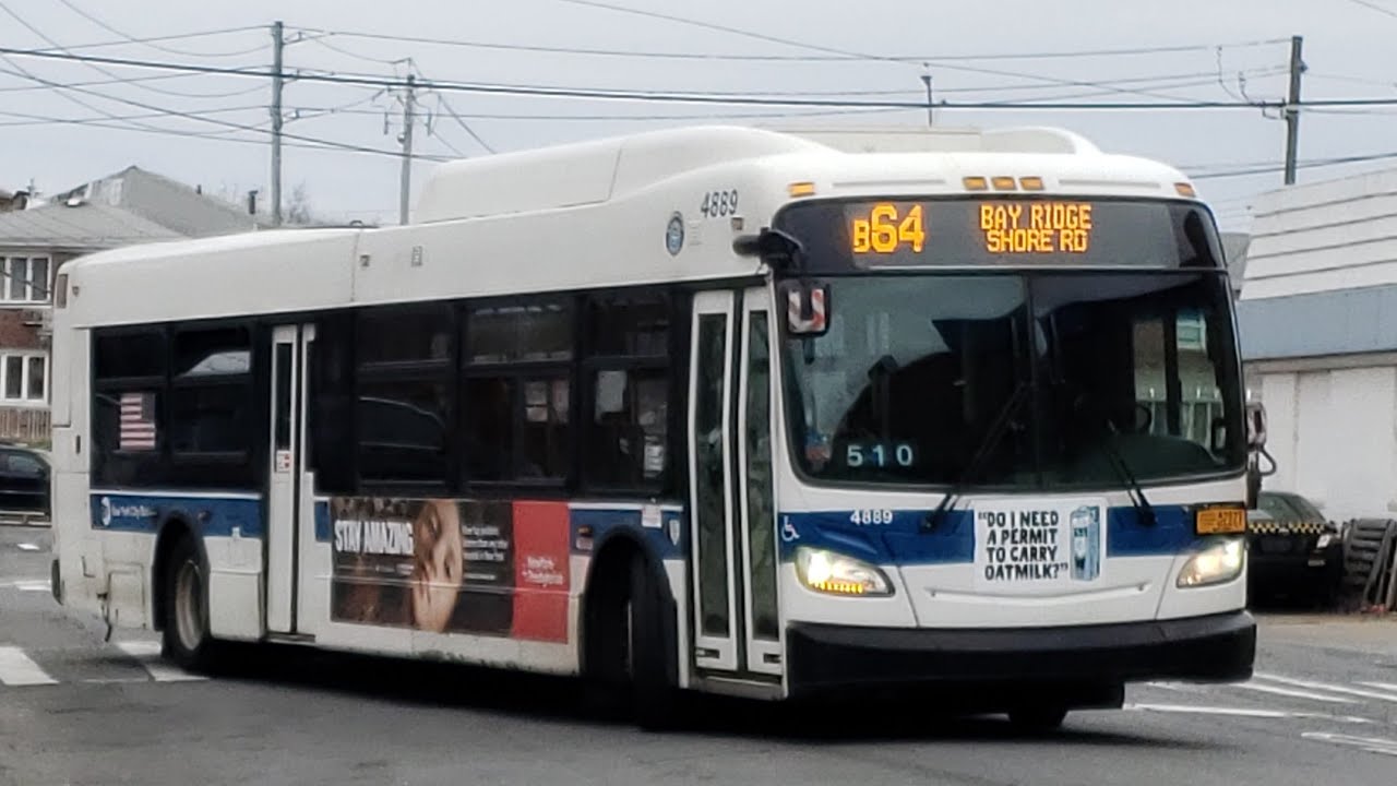 MTA NYCB | Riding 2011 New Flyer XD40 #4889 on the B64! (READ DESC ...