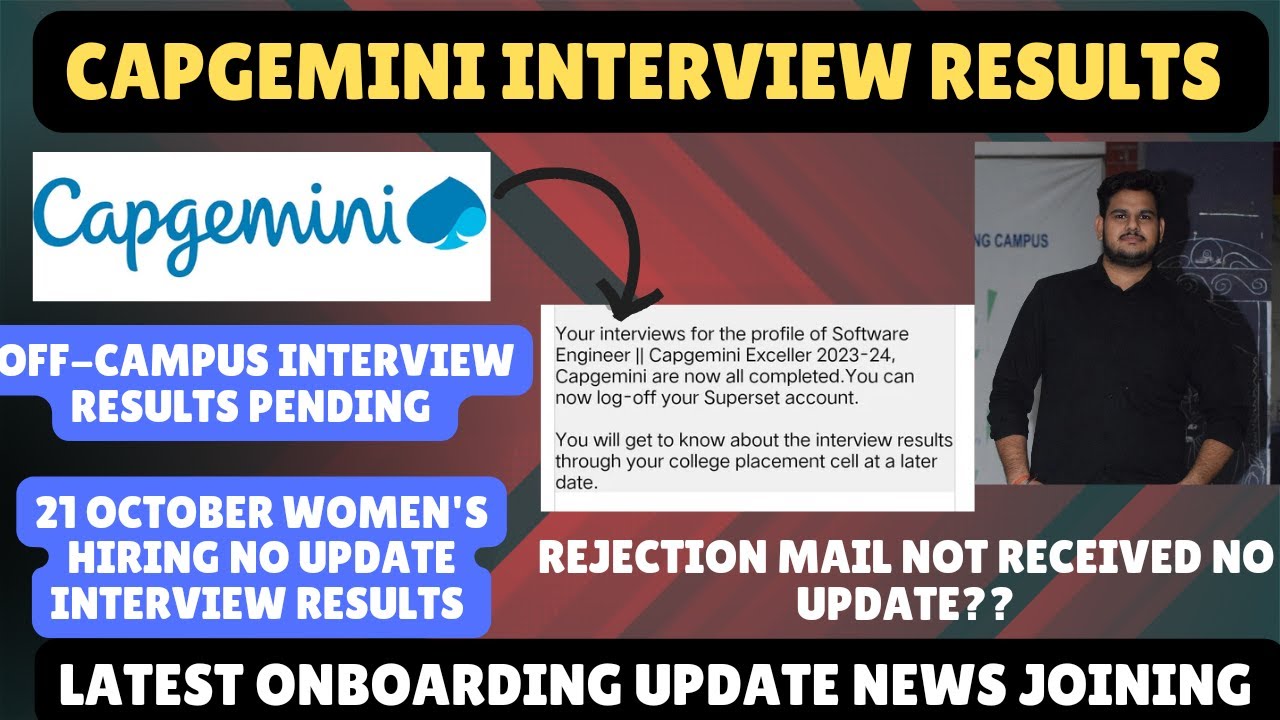 Capgemini onboarding update news |Capgemini rejection mails news - YouTube