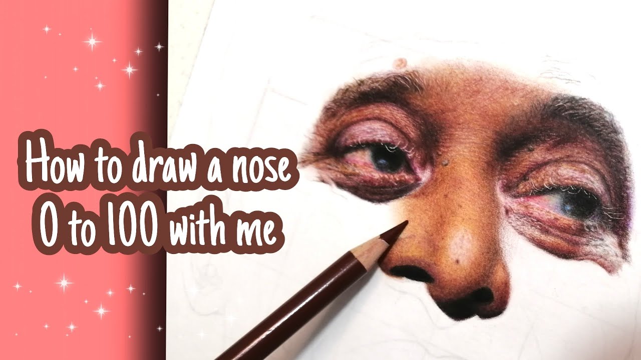How to draw a nose with colored pencils😎 ️#tutorial - YouTube