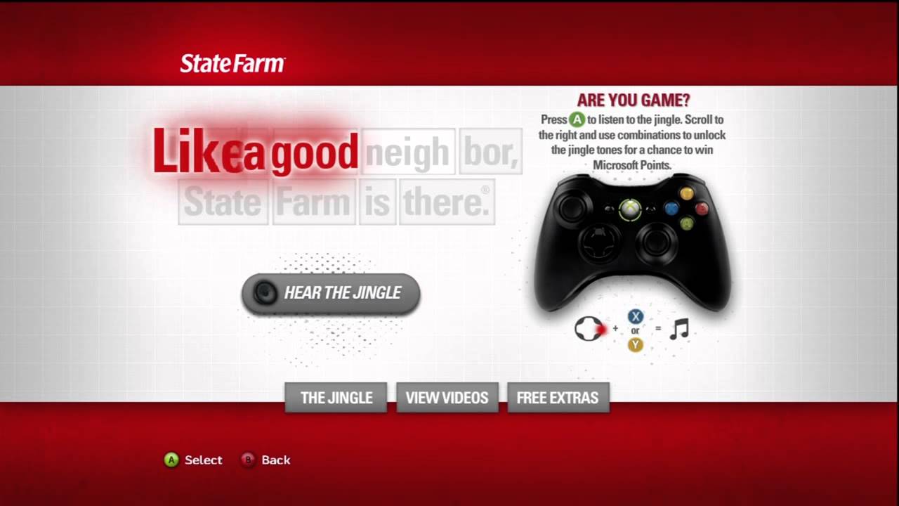 Xbox 360 - Best way to beat the State Farm Jingle! - YouTube