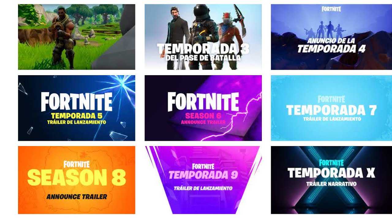 TODOS los TRAILERS de TODAS las TEMPORADAS del CAPÍTULO 1 de FORTNITE ...