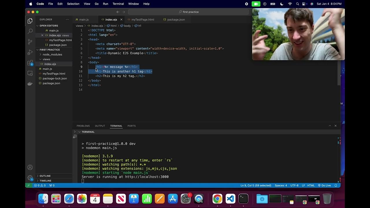 Learning JavaScript From Scratch 🔴LIVE | Part 3 (EJS, CRUD Operations) Chill JavaScript Vibe ...