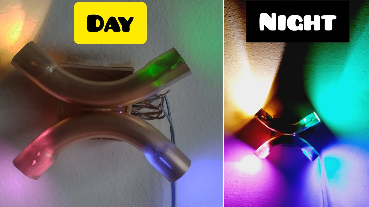 Modern Lighting Ideas from PVC pipes | DIy Wall Lamp Ideas | Wall ...