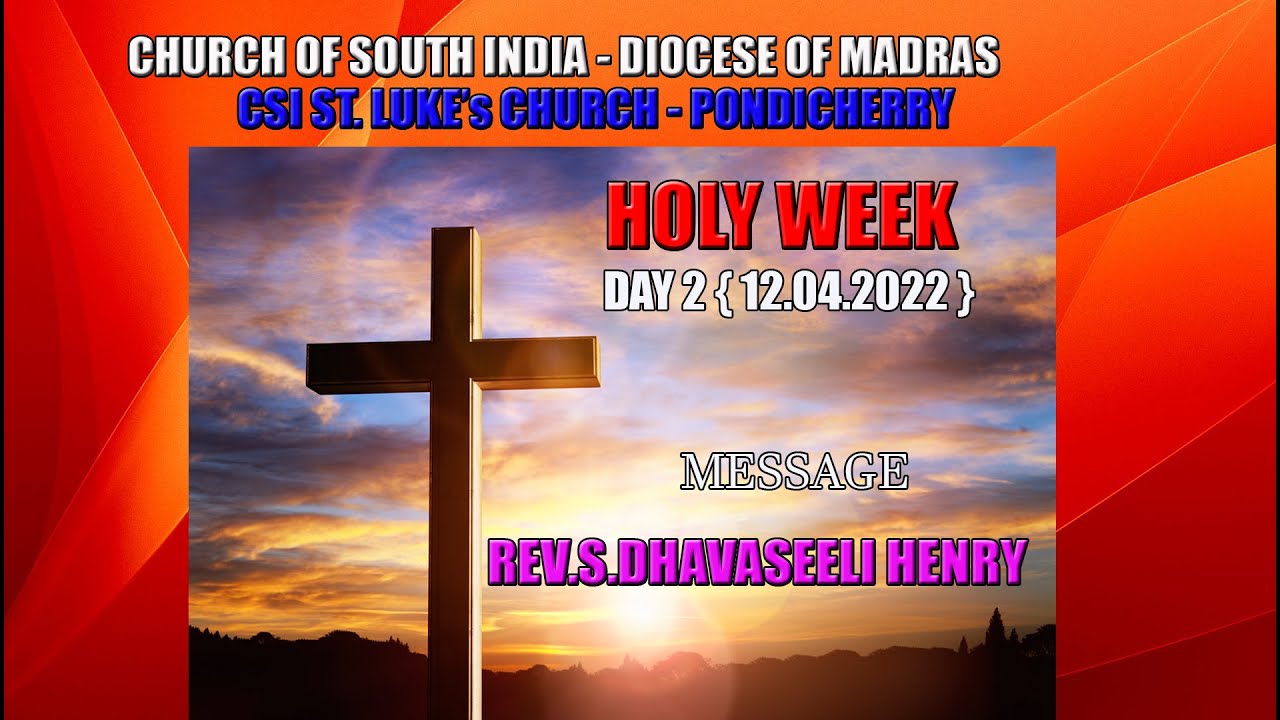 HOLY WEEK DAY 2 - YouTube