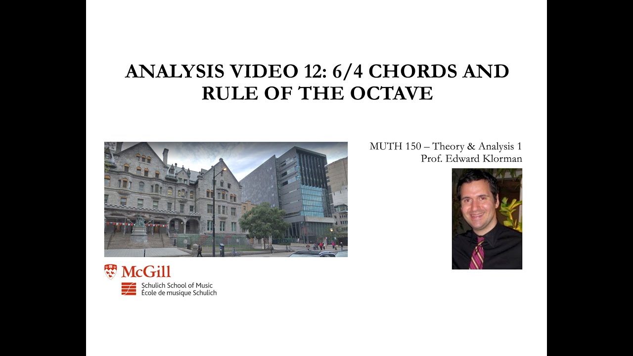 Analysis Video 12: 6/4 Chord Paradigms and the Rule of the Octave - YouTube