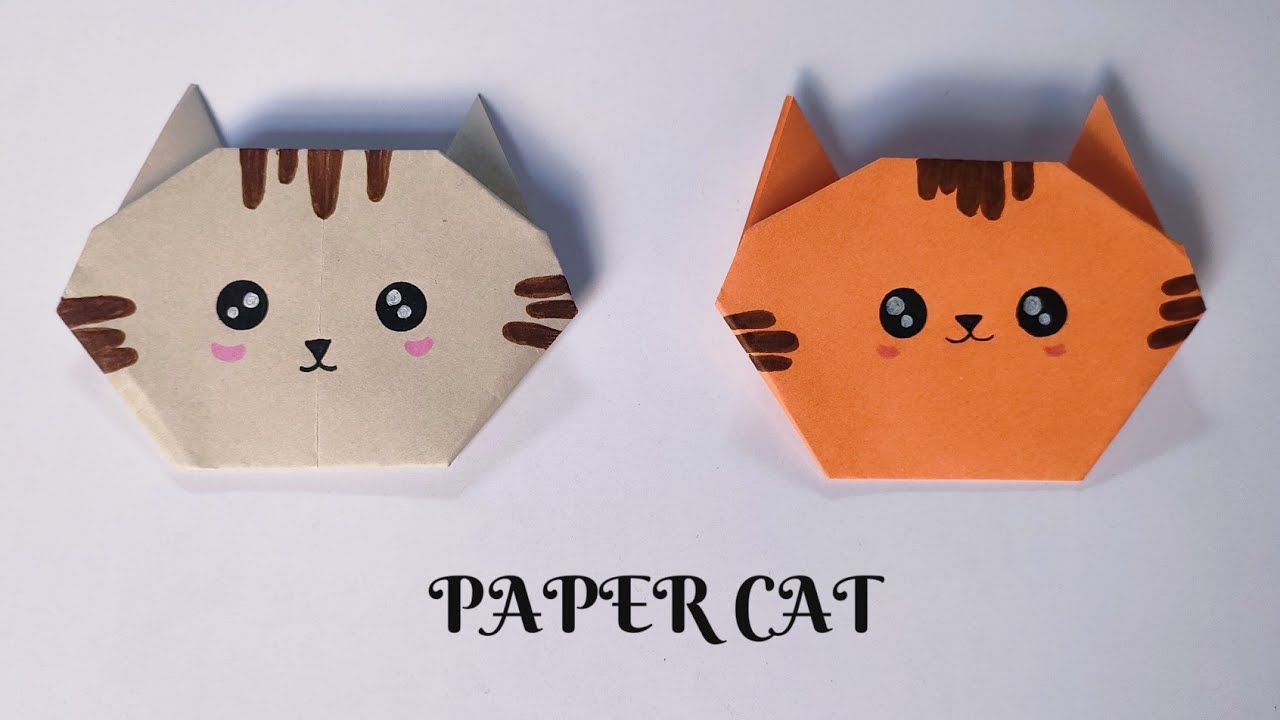 ORIGAMI PAPER CAT / How to Make Origami Paper Cat / DIY Paper Cat ...
