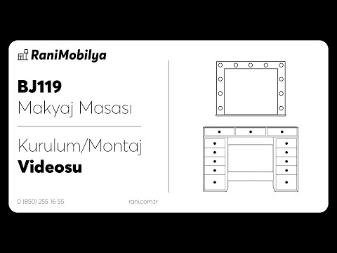 Rani Mobilya BJ119 Işıklı Makyaj Masası Kurulum Montaj Videosu