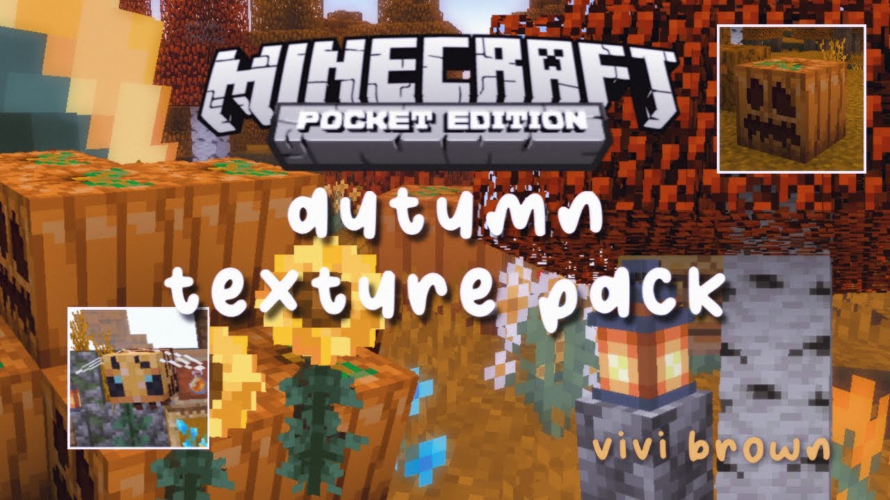 🕯️; autumn texture pack 一 minecraft pe texturepack review - YouTube