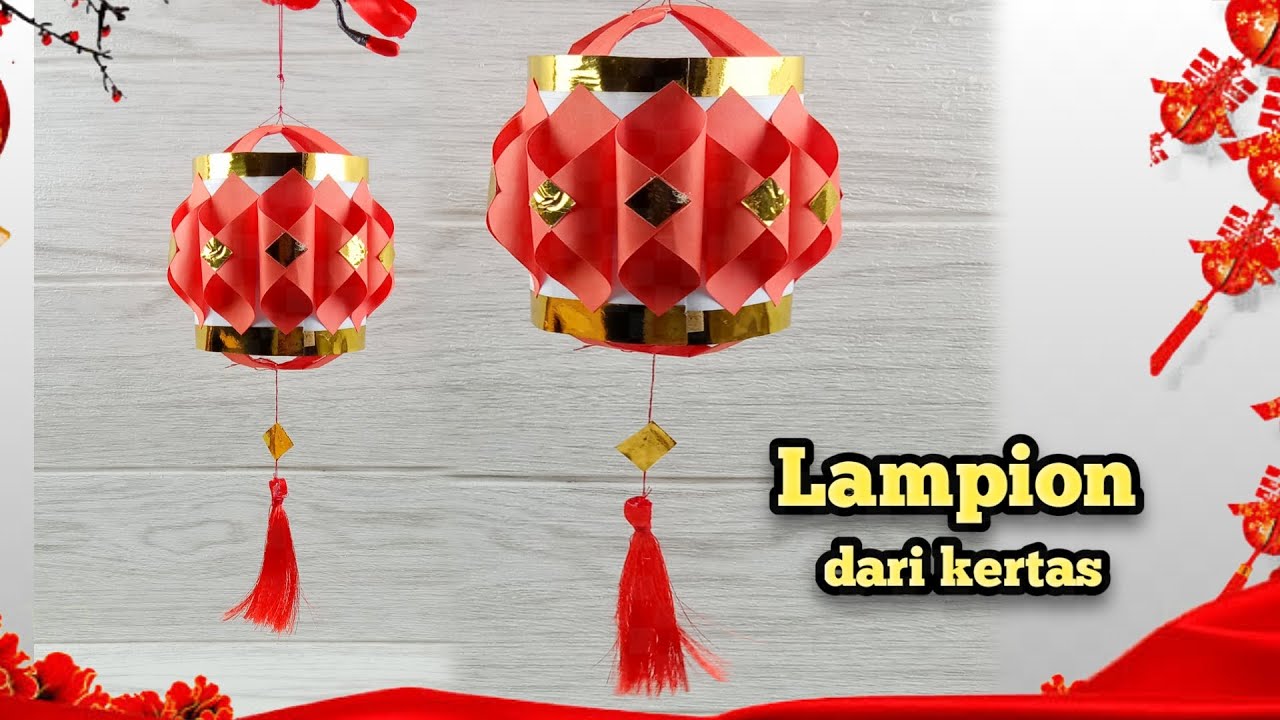 Lampion dari kertas origami | hiasan imlek | DIY Chinese New Year ...