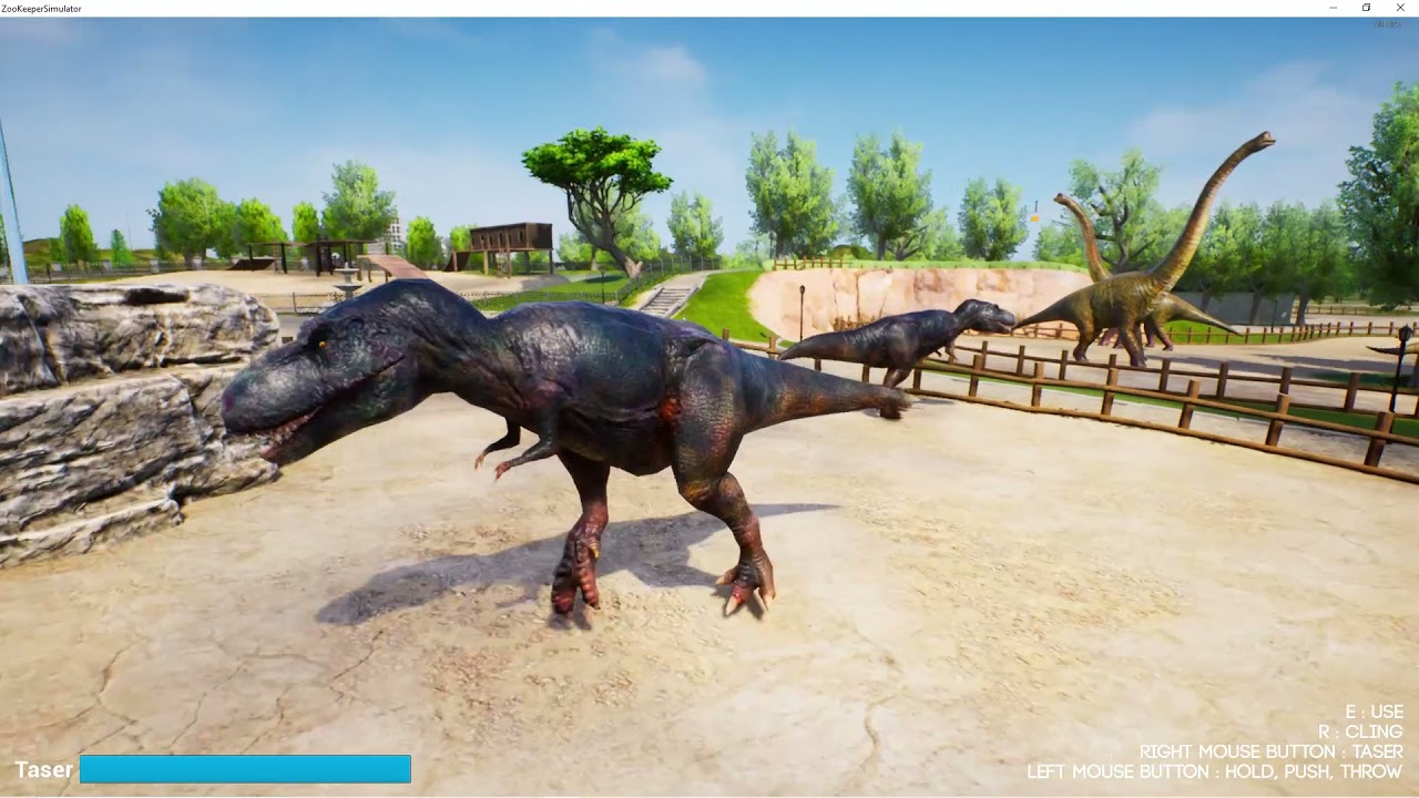 Angry T Rex throws poop to other T Rex - YouTube