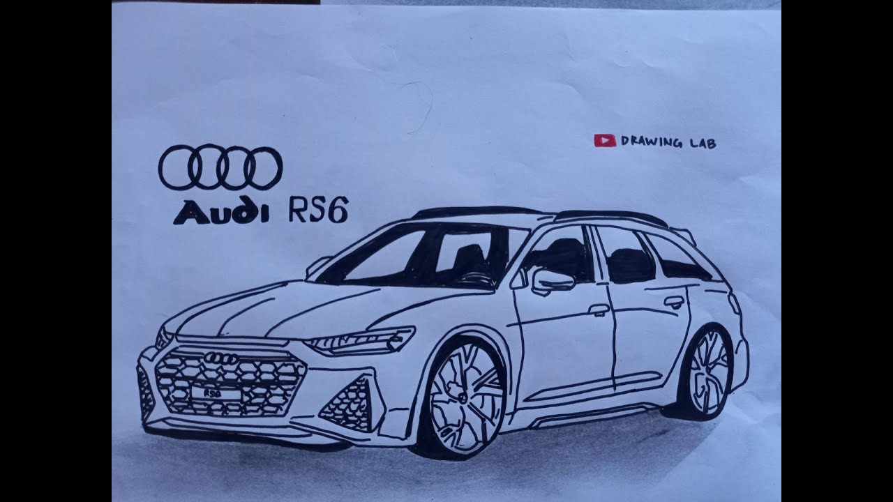 Drawing Sketch of a Sports Car | MANSORY AUDI RS 6 #25 #car #sportcar ...