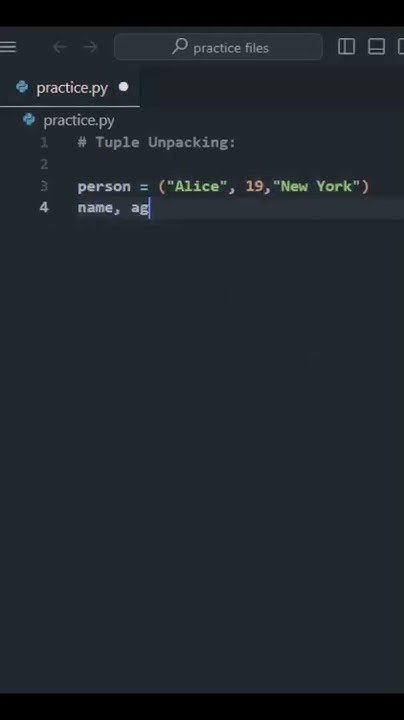 Tuple Unpaking | #python #pythonprogramming #coding #learnpython #pythonforbeginners - YouTube