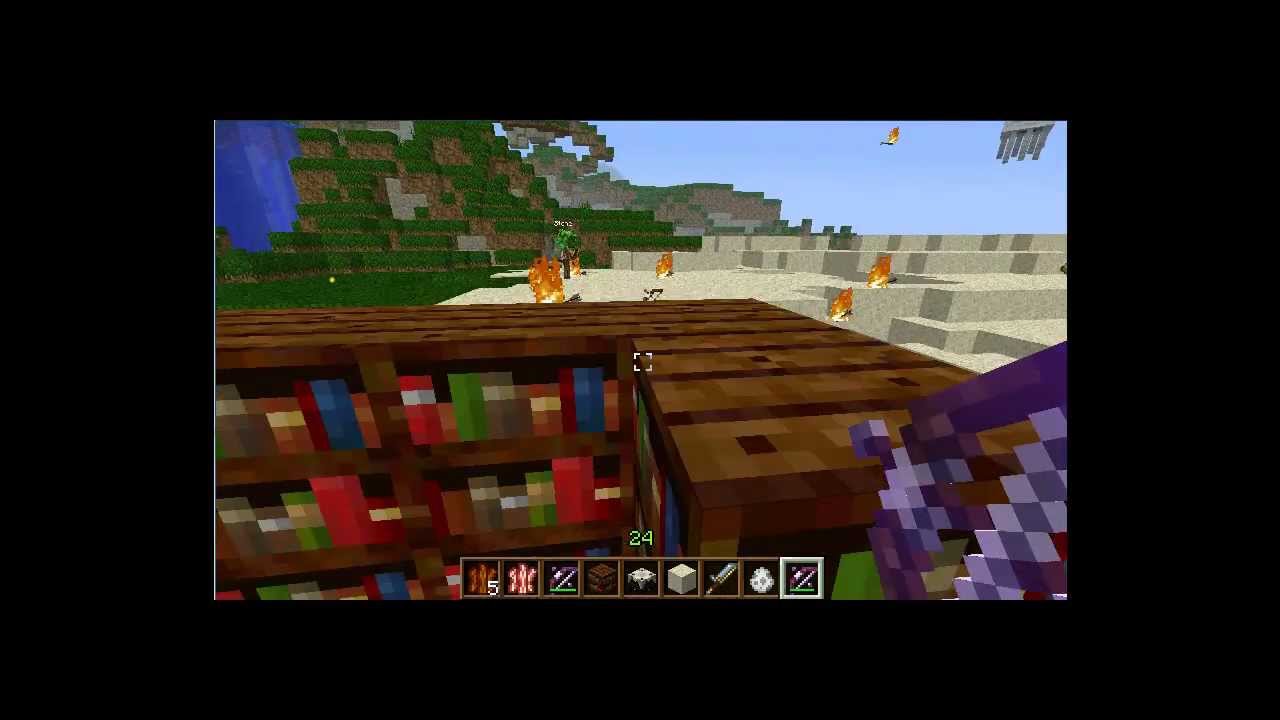 Minecraft - fire bow - YouTube